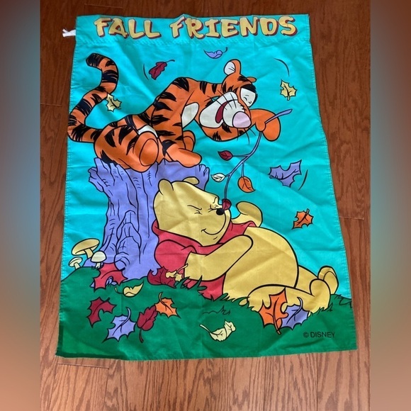 Disney | Holiday | Winnie The Pooh Fall Friends Flag Decor Tigger ...